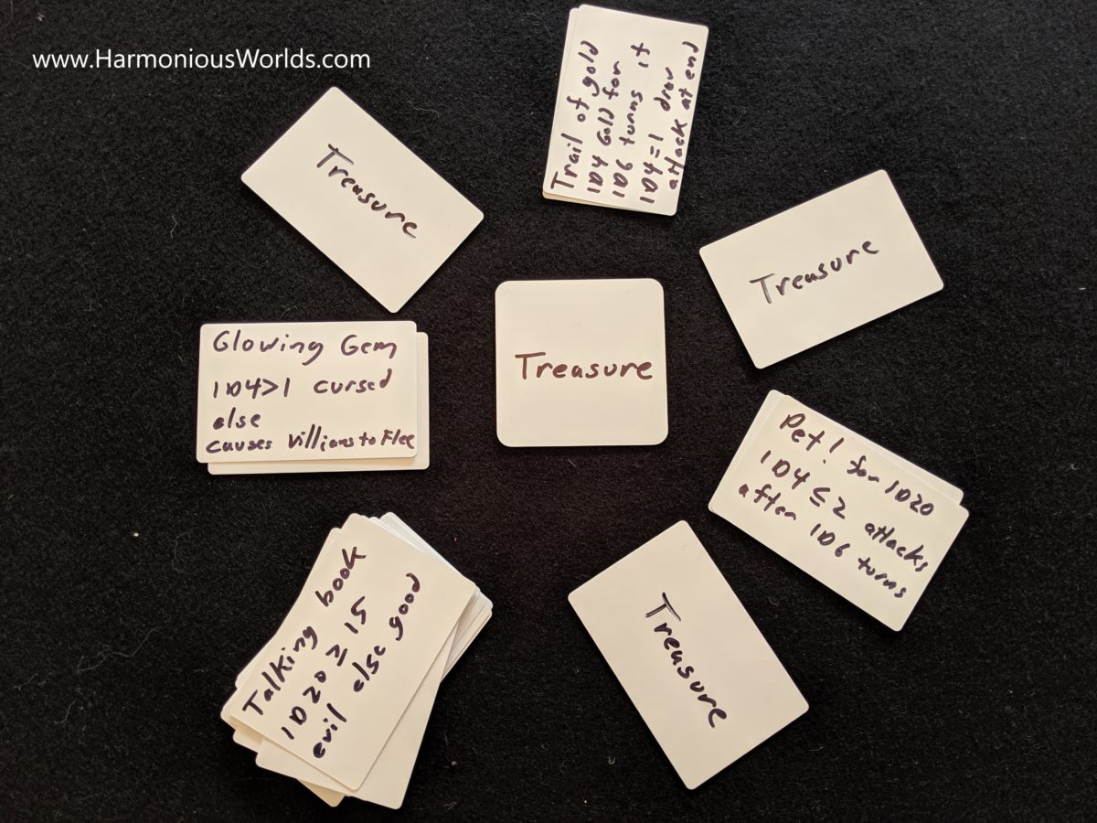 Creating Treasure cards Role Playing Game Harmonious Worlds